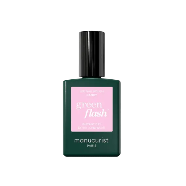 MANUCURIST Green Flash Led Gel Nail Polish, Non-toxic Nail Polish - Candy (a Cool-toned Pink)