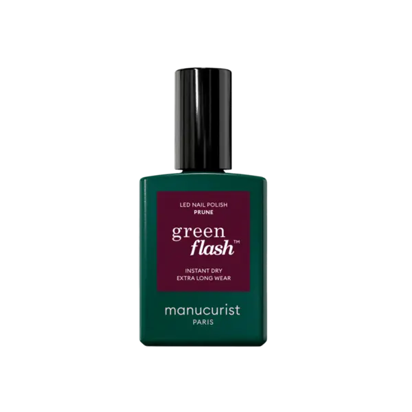 MANUCURIST Green Flash Led Gel Nail Polish, Non-toxic Nail Polish - Prune (a Deep Wine Red)