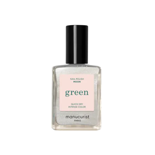 MANUCURIST Green™ Nail Polish, Quick Dry, Non-toxic Nail Polish With Gel-like Finish - Moon (a Pearly White)
