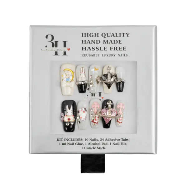 3H NAILS Whimsical Charm Handmade Press-on Nails - One-color
