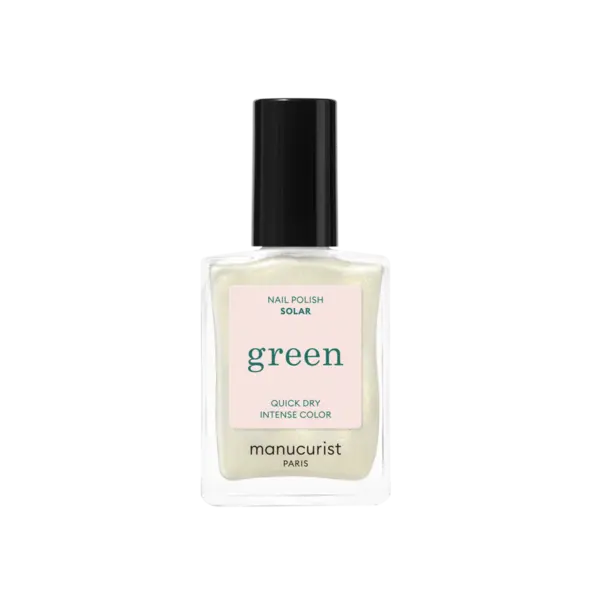 MANUCURIST Green™ Nail Polish, Quick Dry, Non-toxic Nail Polish With Gel-like Finish - Solar (a Shimmery Sheer)