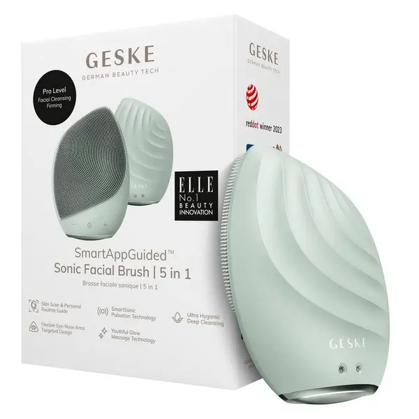 GESKE Smartappguided Sonic Facial Brush | 5 In 1 - Green