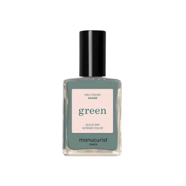 MANUCURIST Green™ Nail Polish, Quick Dry, Non-toxic Nail Polish With Gel-like Finish - Sauge (a Soft Green, Slightly-grey)