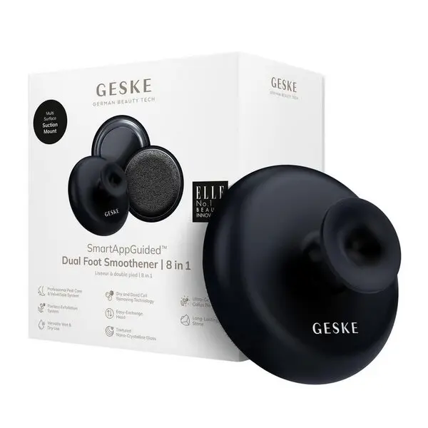 GESKE Smartappguided Dual Foot Smoothener | 9 In 1 - Black