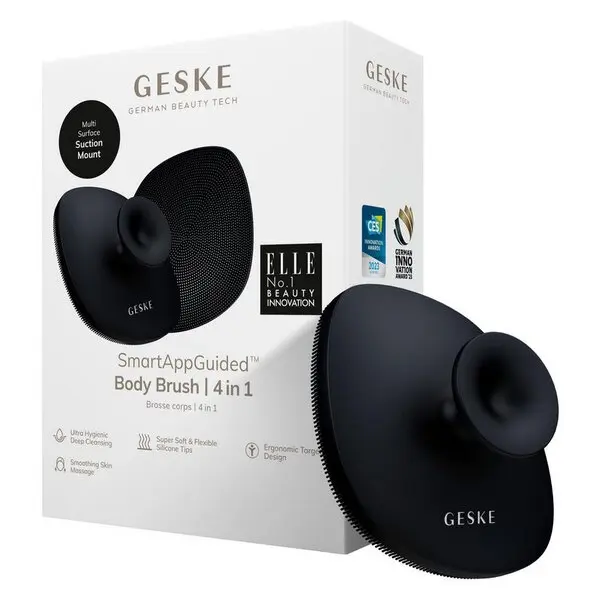 GESKE Smartappguided Body Brush | 4 In 1 - Black