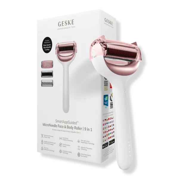 GESKE Smartappguided Microneedle Face & Body Roller | 9 In 1 - Starlight