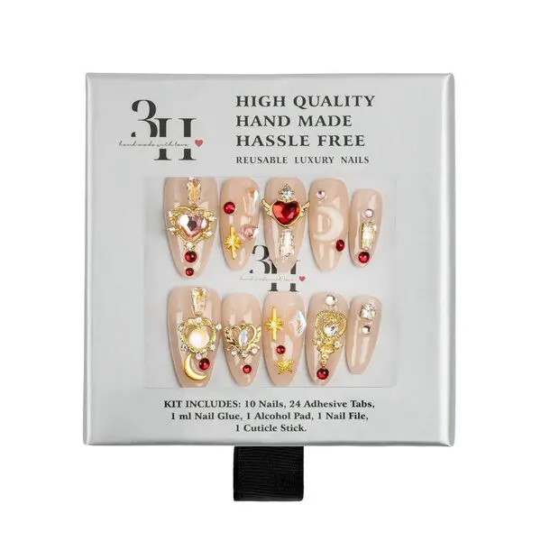 3H NAILS Lunar Bloom Handmade Press-on Nails - One-color