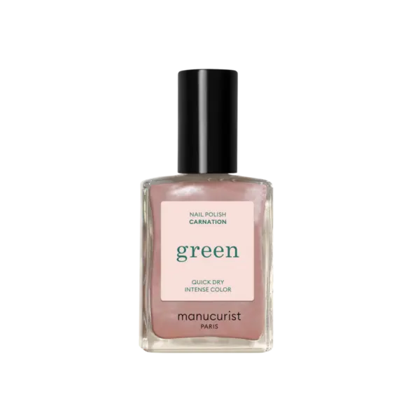 MANUCURIST Green™ Nail Polish, Quick Dry, Non-toxic Nail Polish With Gel-like Finish - Carnation (a Pearly Pink Beige)