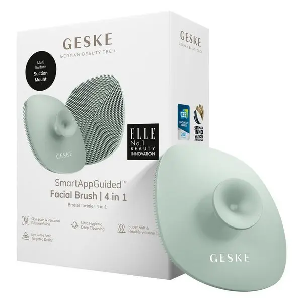 GESKE Smartappguided Facial Brush With Handle | 4 In 1 - Green
