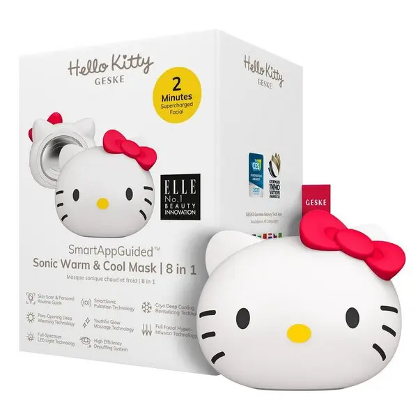 GESKE Hello Kitty Smartappguided Sonic Warm & Cool Mask | 8 In 1 - Hello Kitty Starlight