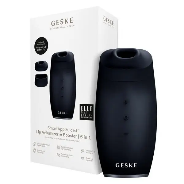 GESKE Smartappguided Lip Volumizer & Booster | 6 In 1 - Black