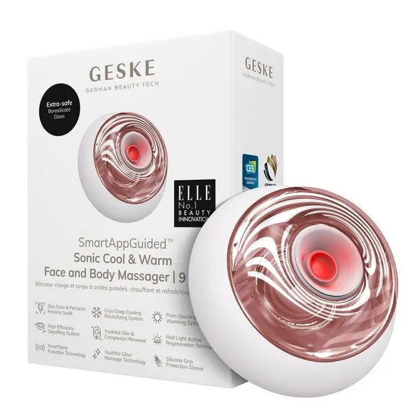 GESKE Smartappguided Sonic Cool & Warm Face And Body Massager | 9 In 1 - Starlight