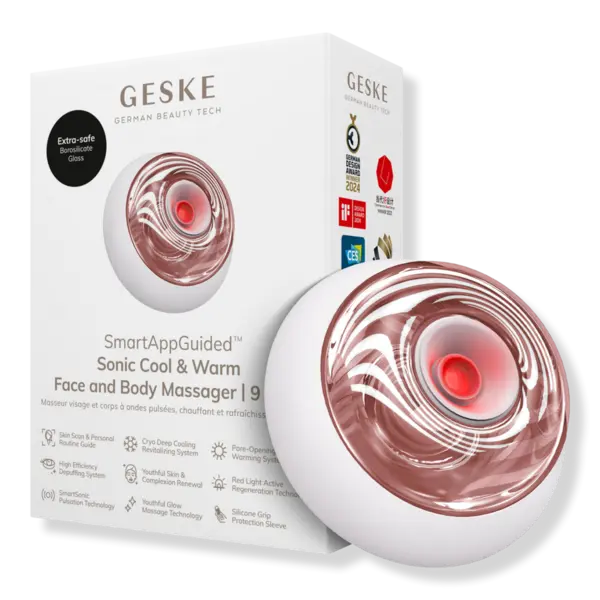 GESKE Smartappguided Sonic Cool & Warm Face And Body Massager | 9 In 1 - Starlight