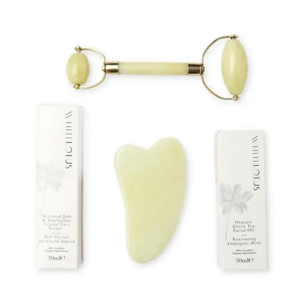 WHITE LOTUS BEAUTY Genuine Jade Crystal Facial Set - One-color