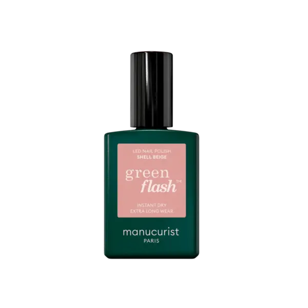 MANUCURIST Green Flash Led Gel Nail Polish, Non-toxic Nail Polish - Shell Beige (a Pinky Beige)