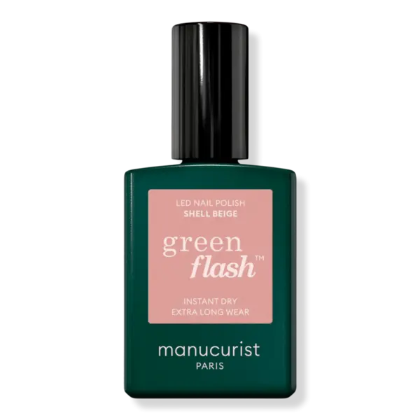 MANUCURIST Green Flash Led Gel Nail Polish, Non-toxic Nail Polish - Shell Beige