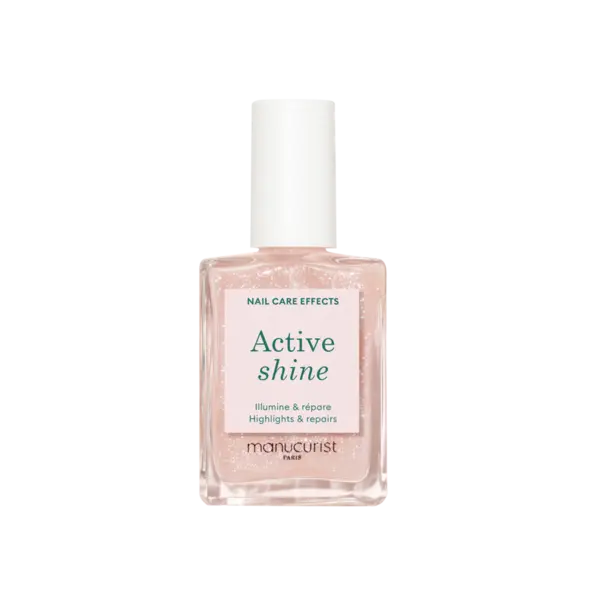 MANUCURIST Active Shine Nail Polish For Pearlescent Beige Effect, Nail Strengthener And Growth - One-color