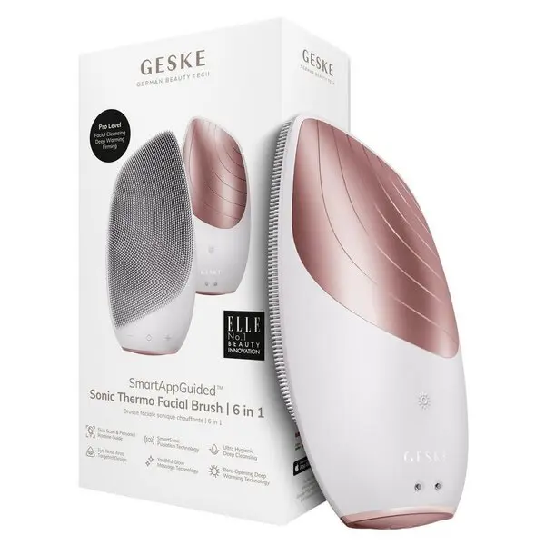 GESKE Smartappguided Sonic Thermo Facial Brush | 6 In 1 - Starlight