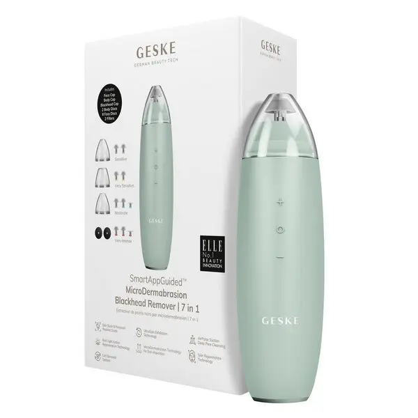 GESKE Smartappguided Microdermabrasion Blackhead Remover | 7 In 1 - Green