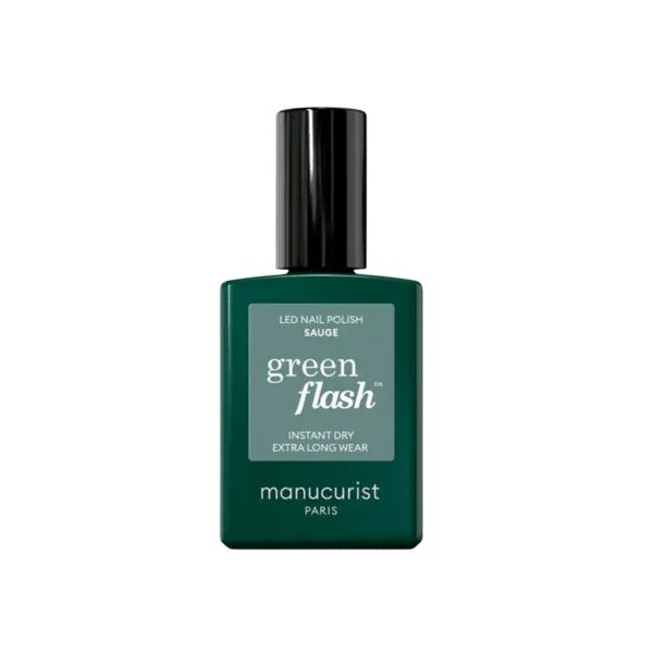 MANUCURIST Green Flash Led Gel Polish - Sauge (a Soft Green, Slightly-grey)