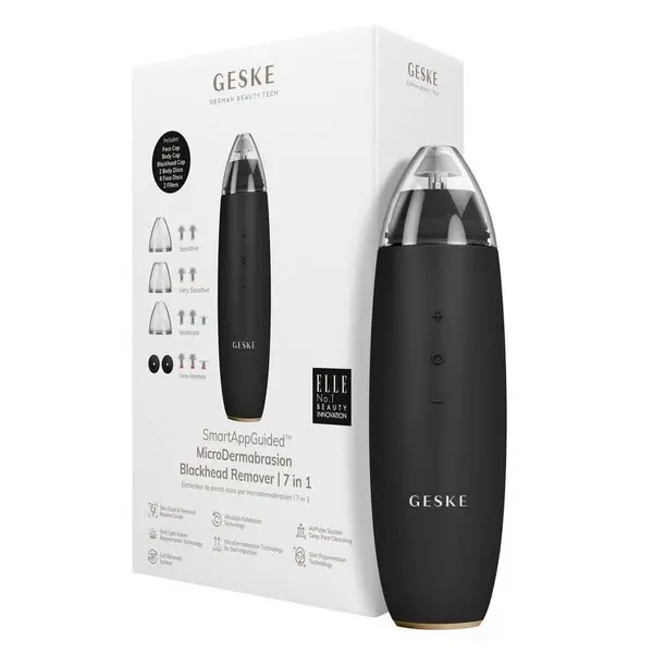 GESKE Smartappguided Microdermabrasion Blackhead Remover | 7 In 1 - Gray