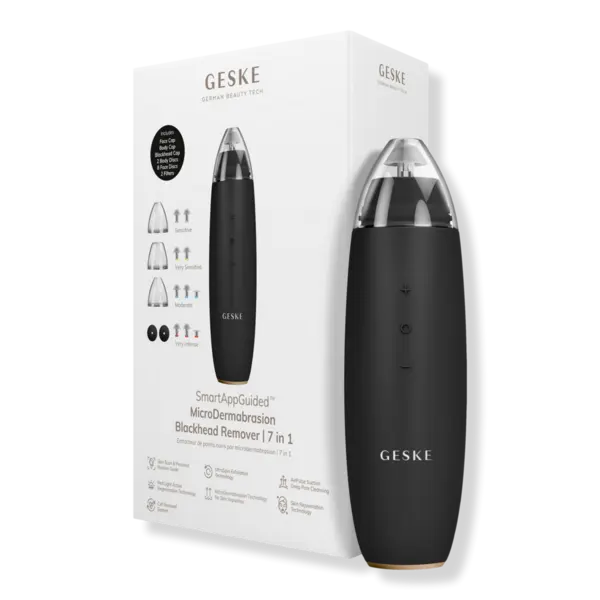 GESKE Smartappguided Microdermabrasion Blackhead Remover | 7 In 1 - Gray