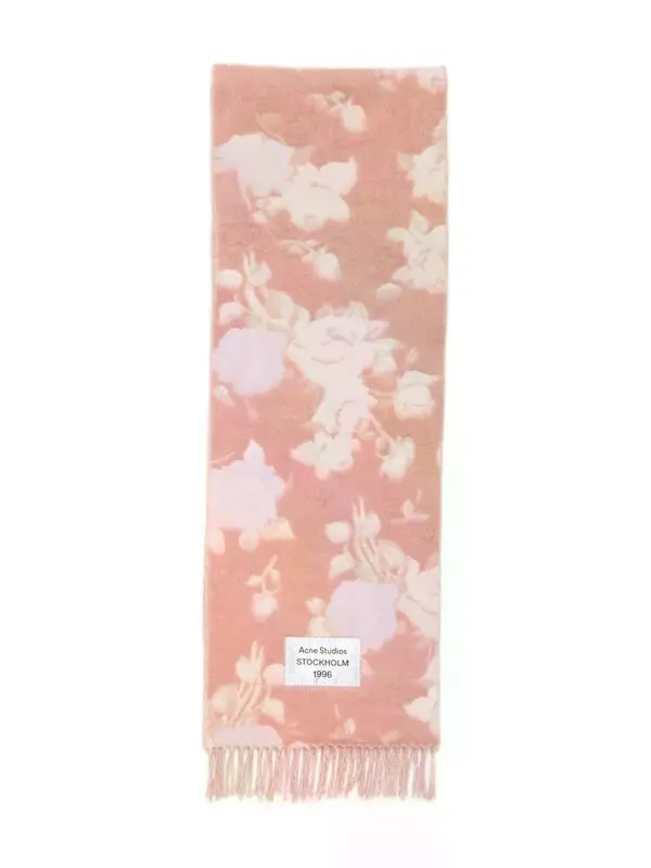 Acne Studios Fringed Scarf - Pink