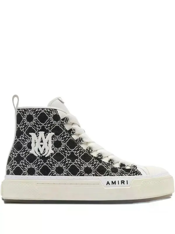 Amiri Monogram High-top Sneakers - Black