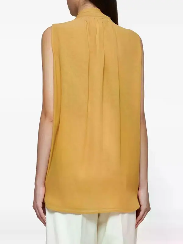 Max Mara Silk Tie Neck Blouse
