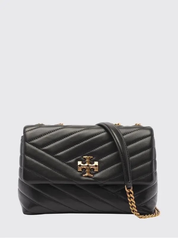Tory Burch Chevron Quilted Leather Crossbody Bag - Black
