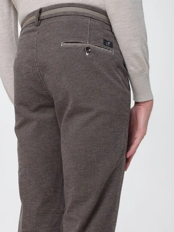 MASON'S Tailored Trousers With Checked Pattern - Grey