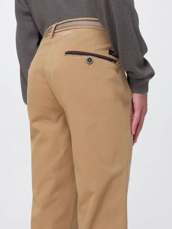 MASON'S Tailored Cotton Chinos - Camel