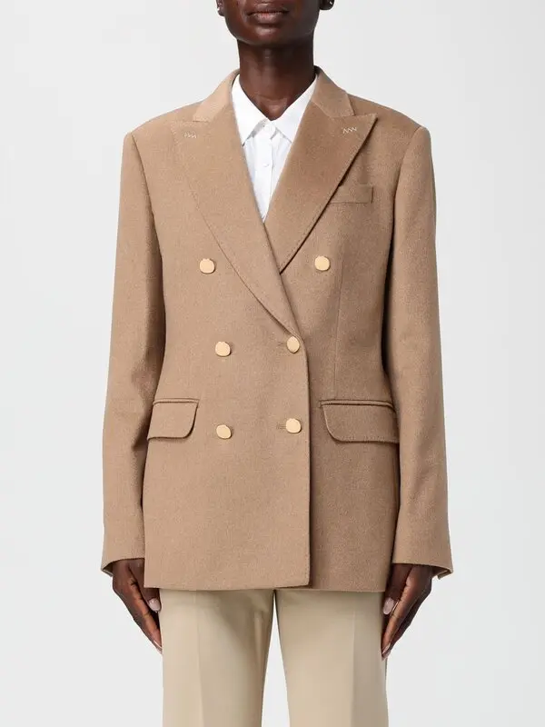 Max Mara Double Breasted Jacket - Camel