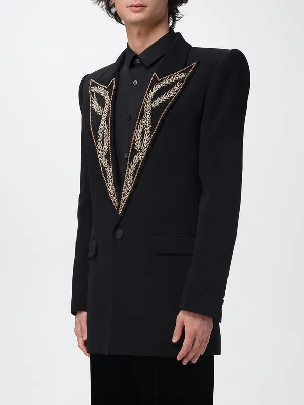 Balmain Embellished Lapel Blazer