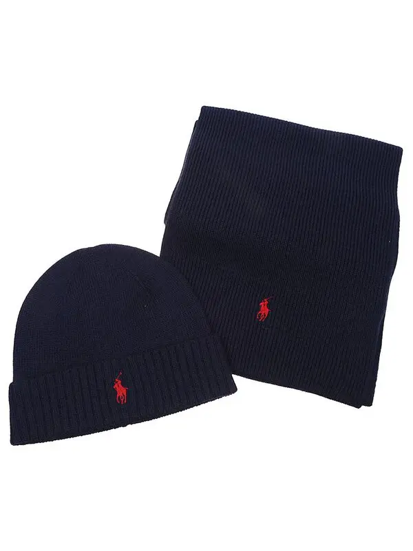 Polo Ralph Lauren Beanie And Scarf Set - Blue