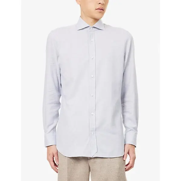 Dunhill Spread-collar Regular-fit Cotton Shirt