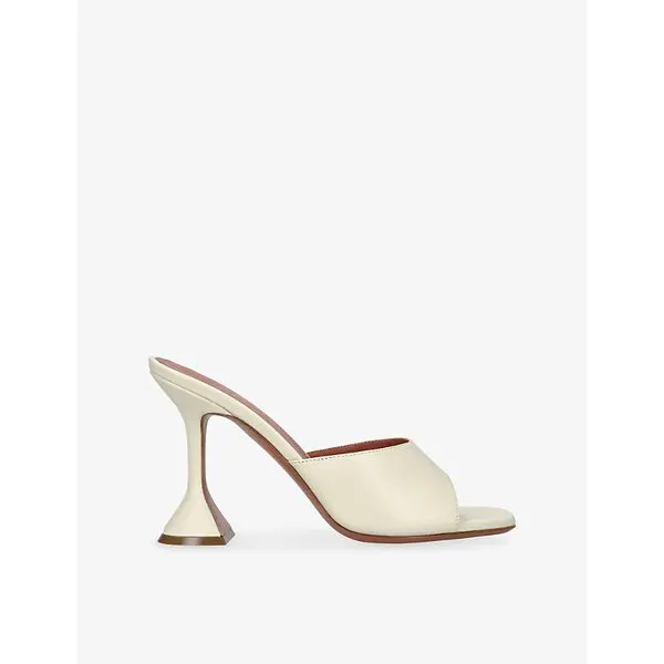 Amina Muaddi Lupita 95 Leather Heeled Mules