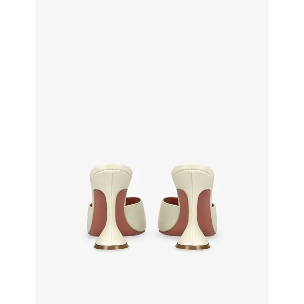 Amina Muaddi Lupita 95 Leather Heeled Mules