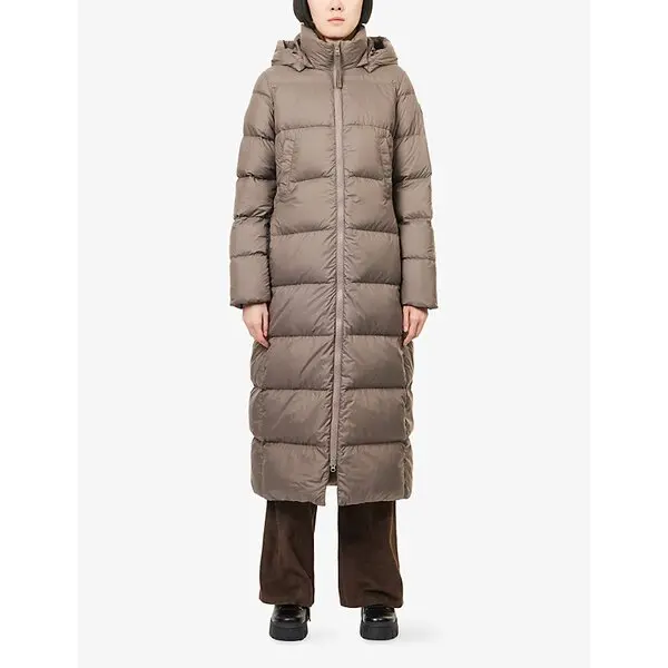 Canada Goose Mystique Long Puffer Jacket - Taupe Grey