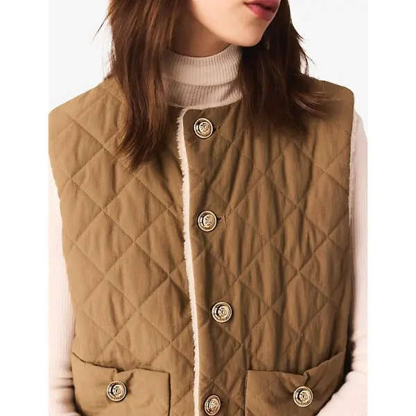Maje Reversible Sleeveless Puffer Jacket