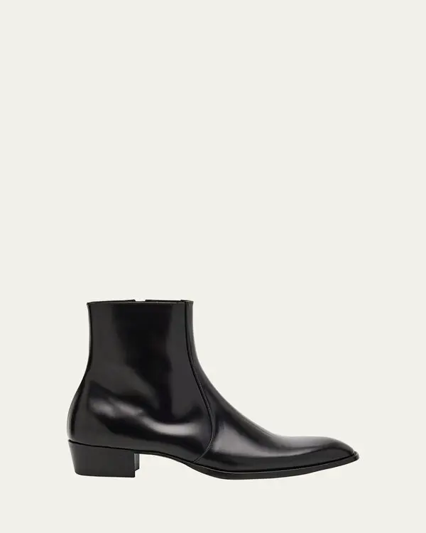 Saint Laurent Roman 35 Leather Ankle Boots