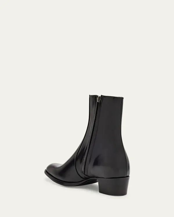 Saint Laurent Roman 35 Leather Ankle Boots