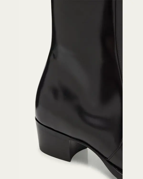 Saint Laurent Roman 35 Leather Ankle Boots
