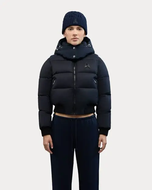 ALPENHAUS Pariset Cropped Puffer Bomber With Detachable Sleeves - Midnight