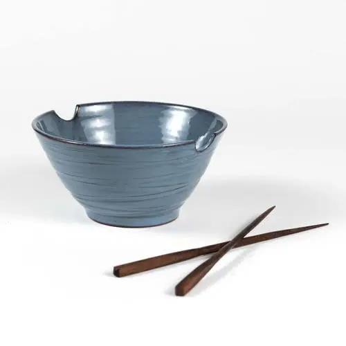 TEN THOUSAND VILLAGES Chopsticks & Bowl Set - Blue