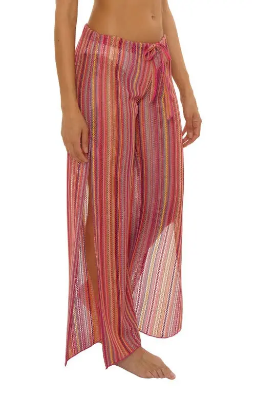 BECCA By Rebecca Virtue Side Slit Cover-up Pants - Apple/tan