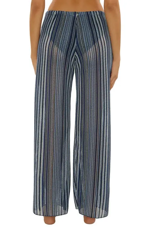 BECCA By Rebecca Virtue Side Slit Cover-up Pants - Lapis Multi
