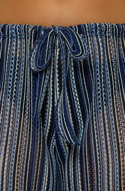 BECCA By Rebecca Virtue Side Slit Cover-up Pants - Lapis Multi