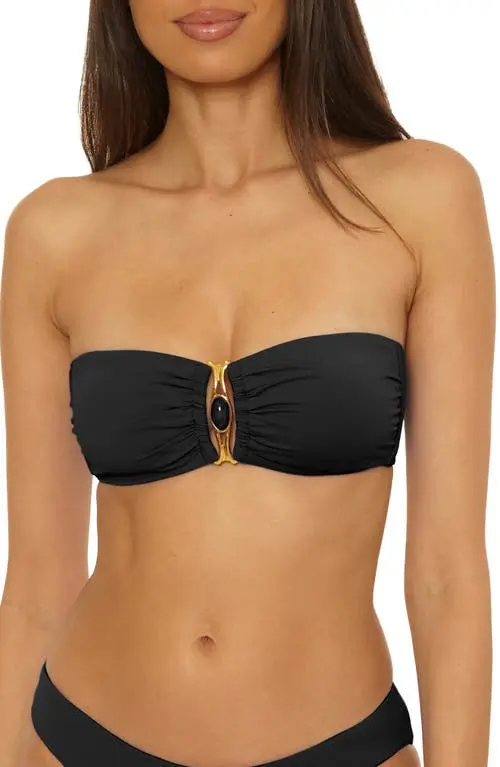BECCA® By Rebecca Virtue Rock Solid Bandeau Bikini Top - Black