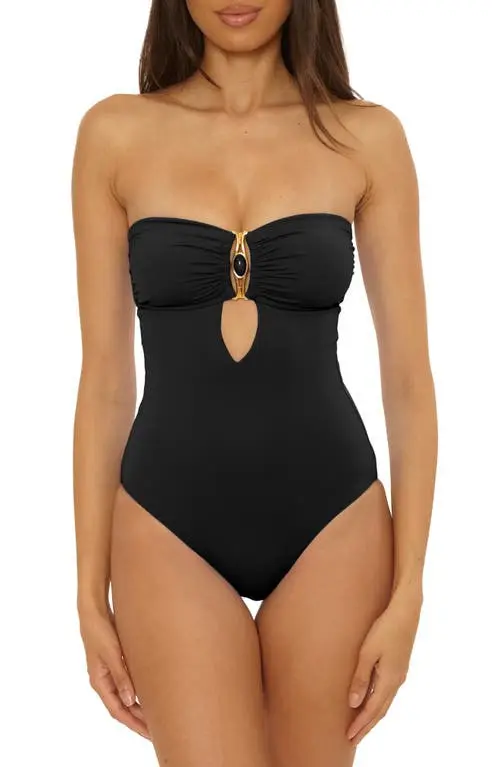 BECCA® By Rebecca Virtue Rock Solid Bandeau One-piece Swimsuit - Black